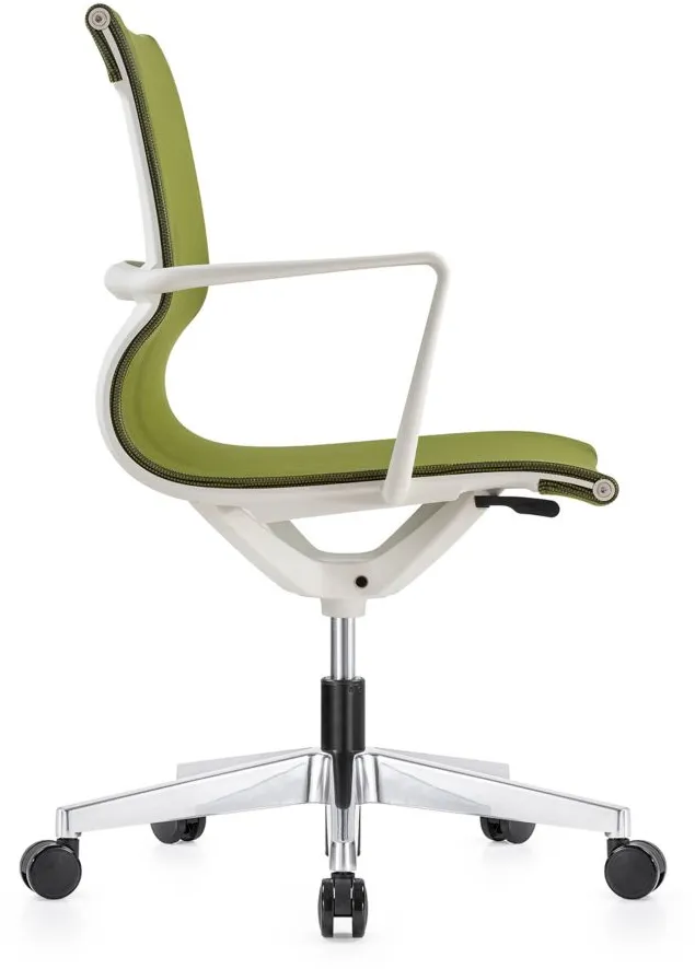 Kinetic White Frame Office Chair with Mesh Back
