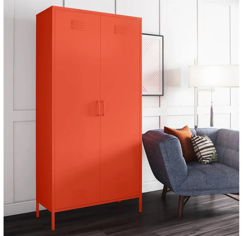 Novogratz Cache Tall Two Door Metal Locker Cabinet