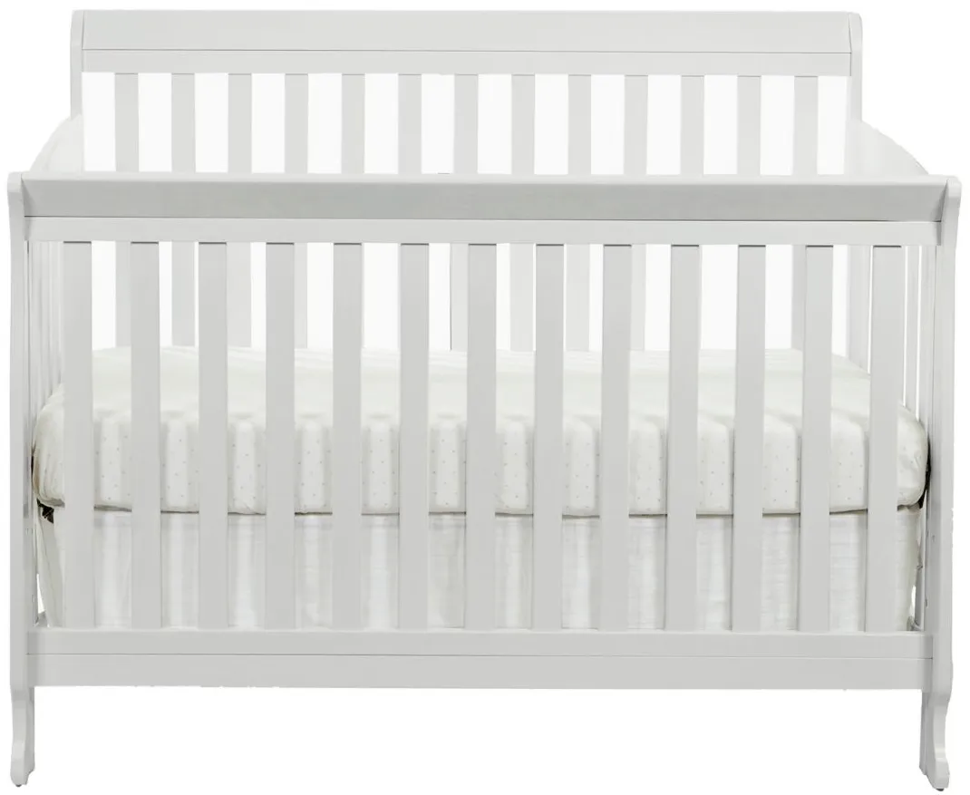 Riley 4-in-1 Convertible Crib in White by Heritage Baby