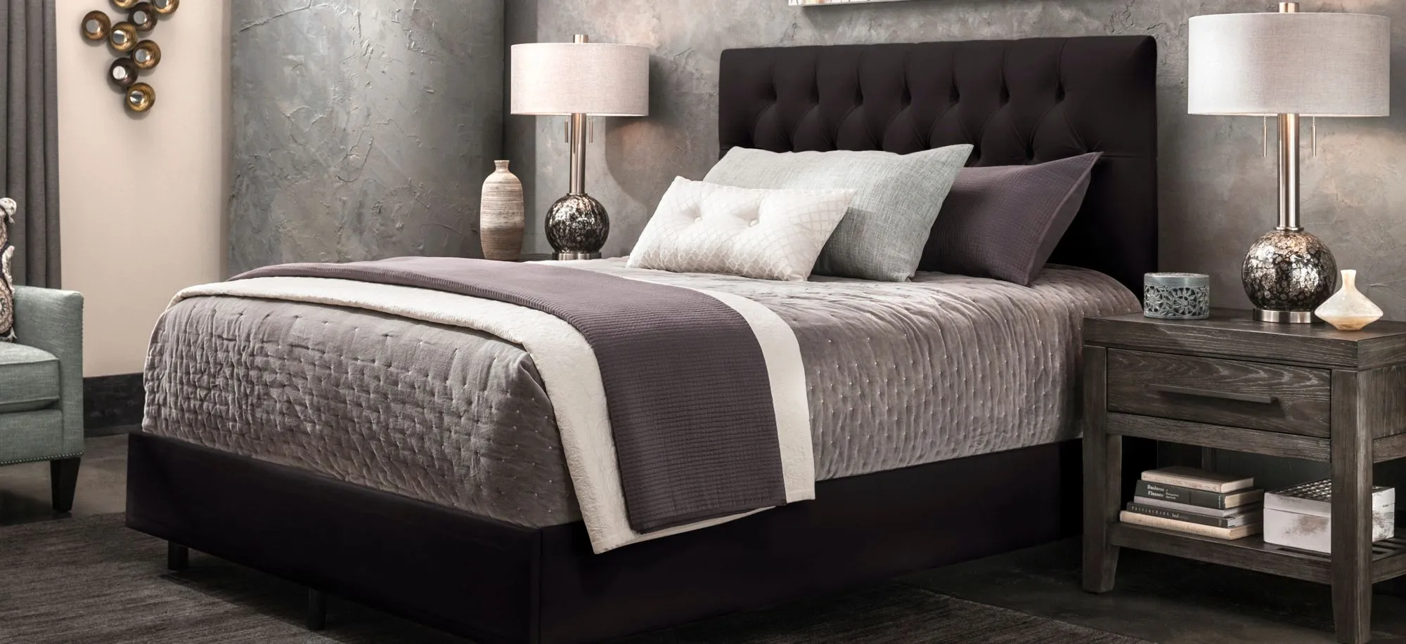 Blanchard Diamond Tufted Bed