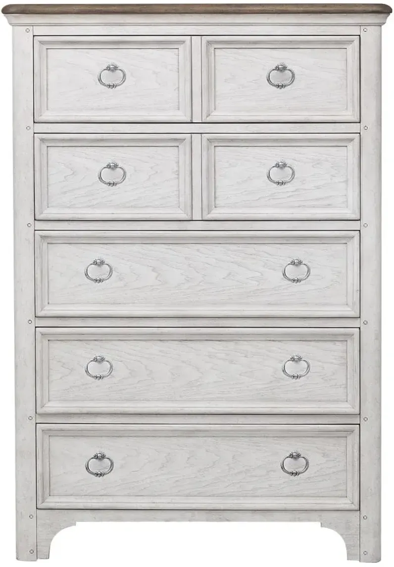Glendale Estates 7 Drawer Chest in White by Bellanest.