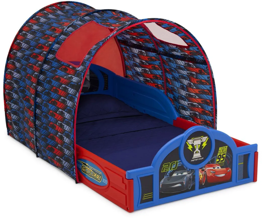 Disney/Pixar Cars Sleep and Play Toddler Bed with Tent by Delta Children