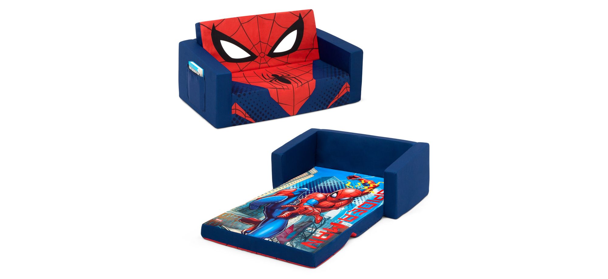Spider-Man Cozee Flip-Out Kids Sofa 2-in-1 Convertible Sofa to Lounger ...