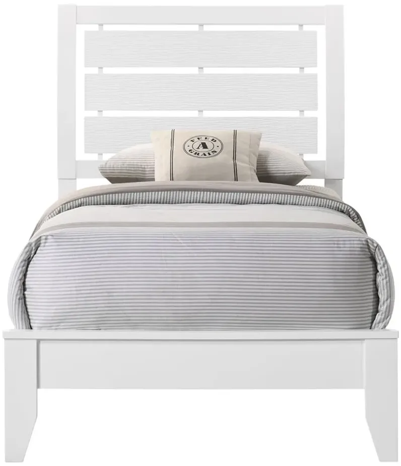 Evan Twin Bed in White by Crown Mark