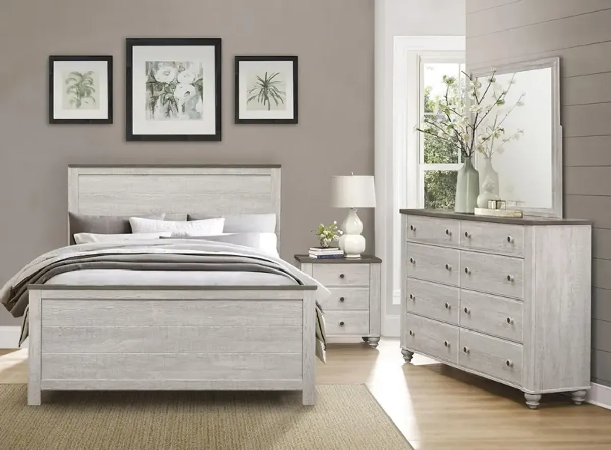 Amina 4 pc. Bedroom Set in Silver by Crown Mark by Raymour Flanigan Furniture