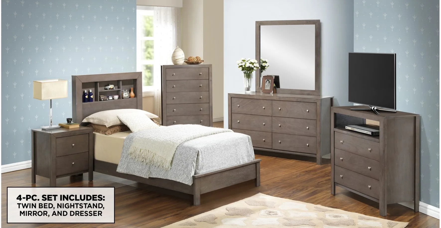 Burlington 4-pc. Bookcase Bedroom Set