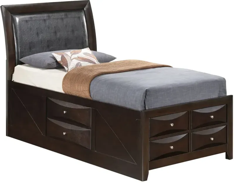 Marilla Upholstered Captain's Bed