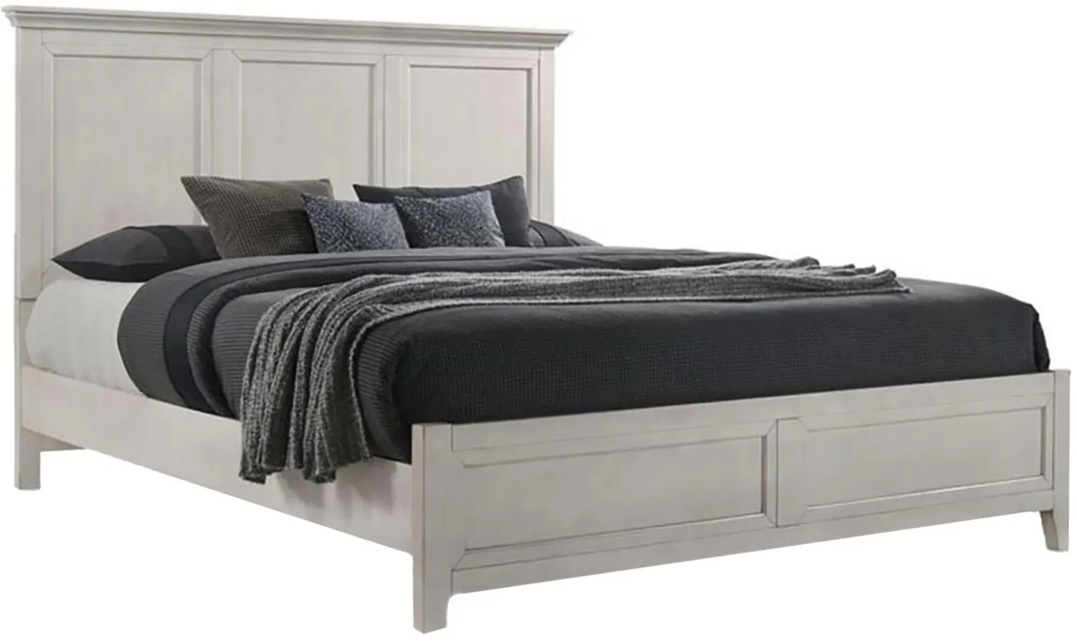 San Mateo King Bed in Rustic White by Intercon