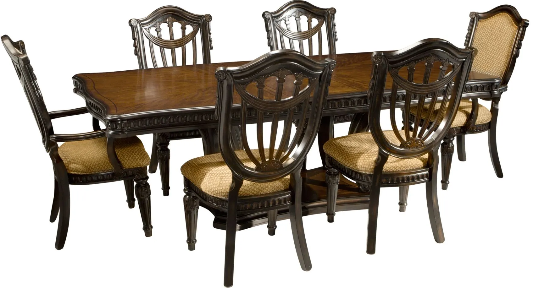 Bradford Heights 7-pc. Dining Set in Gold by Bellanest