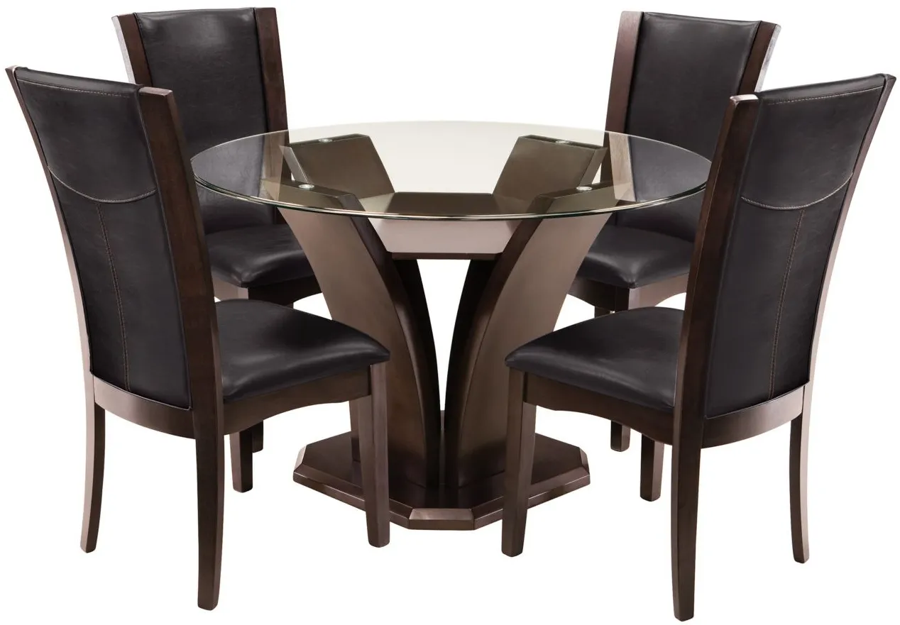 Venice 5-pc. 48" Glass Dining Set