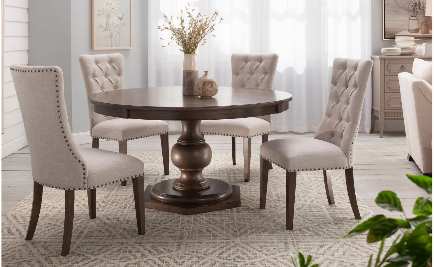 Tatum 5-pc. Dining Set in Beige / Brown by Bellanest