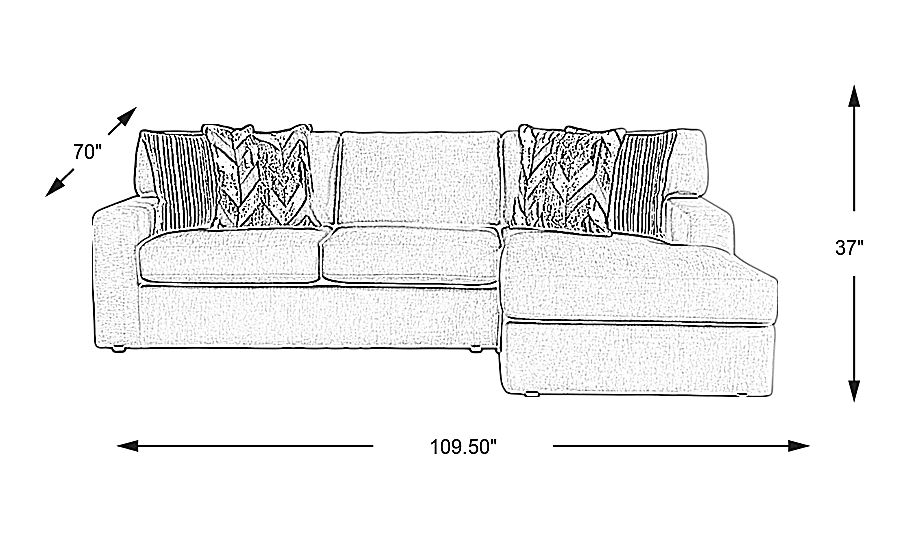 Dekker Park Gray 2 Pc Sectional