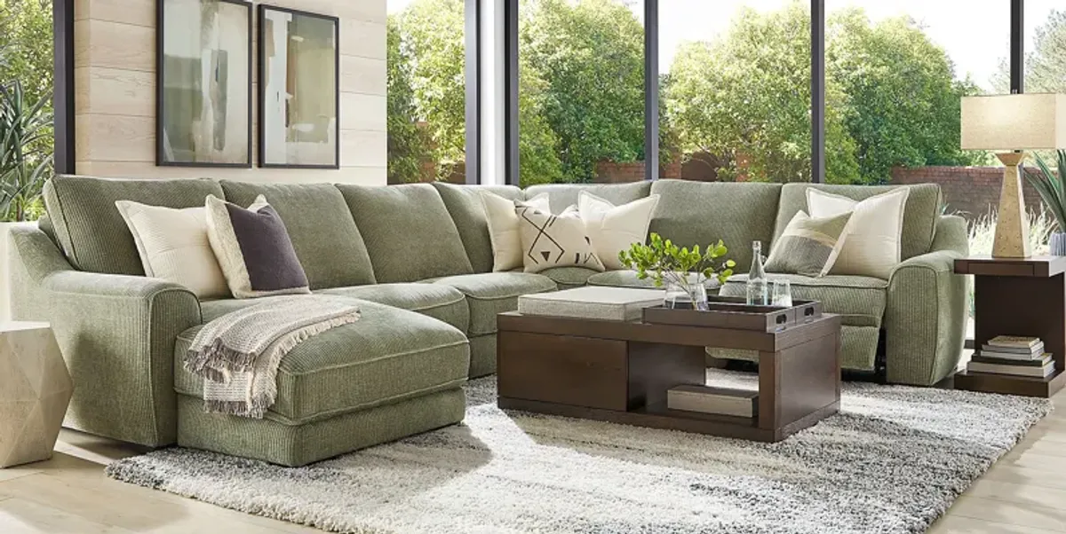 Saddle 4 Pc Dual Power Reclining ModularTwo by Rooms To Go | Furniture.com