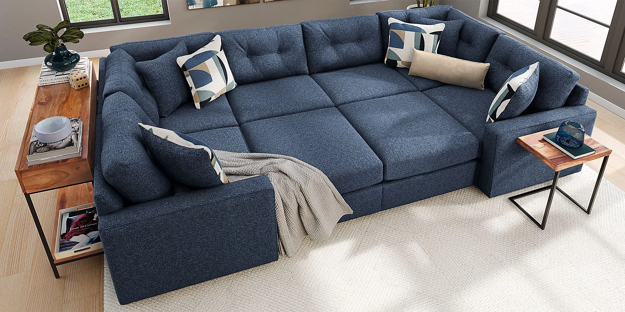 Blue Sectional Sofas & Couches | Furniture.com