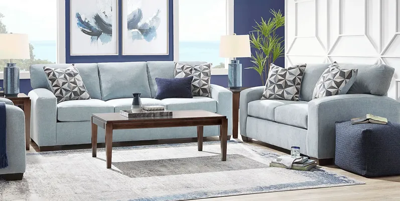 Finley Point Seafoam 7 Pc Living Room with Sleeper Sofa