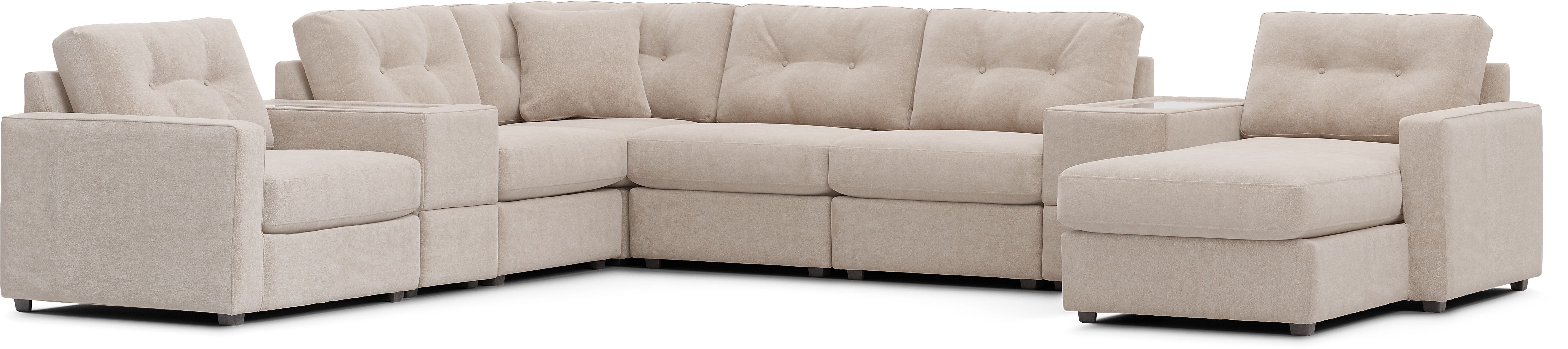 ModularOne Beige 8 Pc Sectional