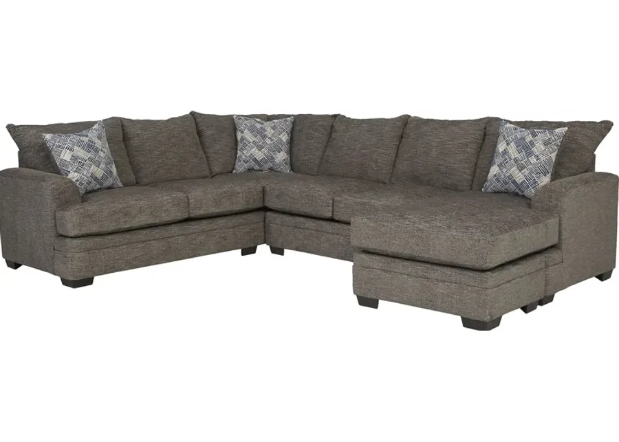 Copley court pewter 2 pc gel foam sleeper sectional store
