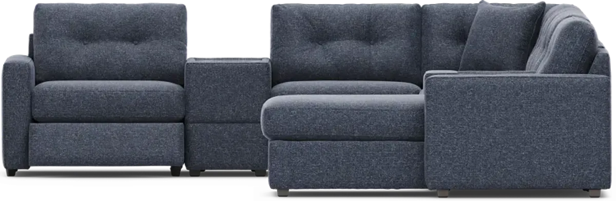 Indigo 8 Pc Power Reclining ModularOne with Media Consoles by Rooms To ...