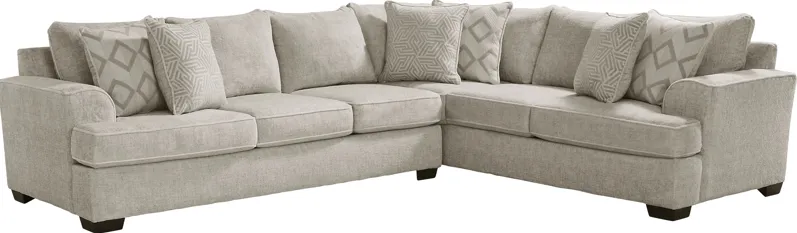 Landon Hills Cream 6 Pc Sectional Living Room