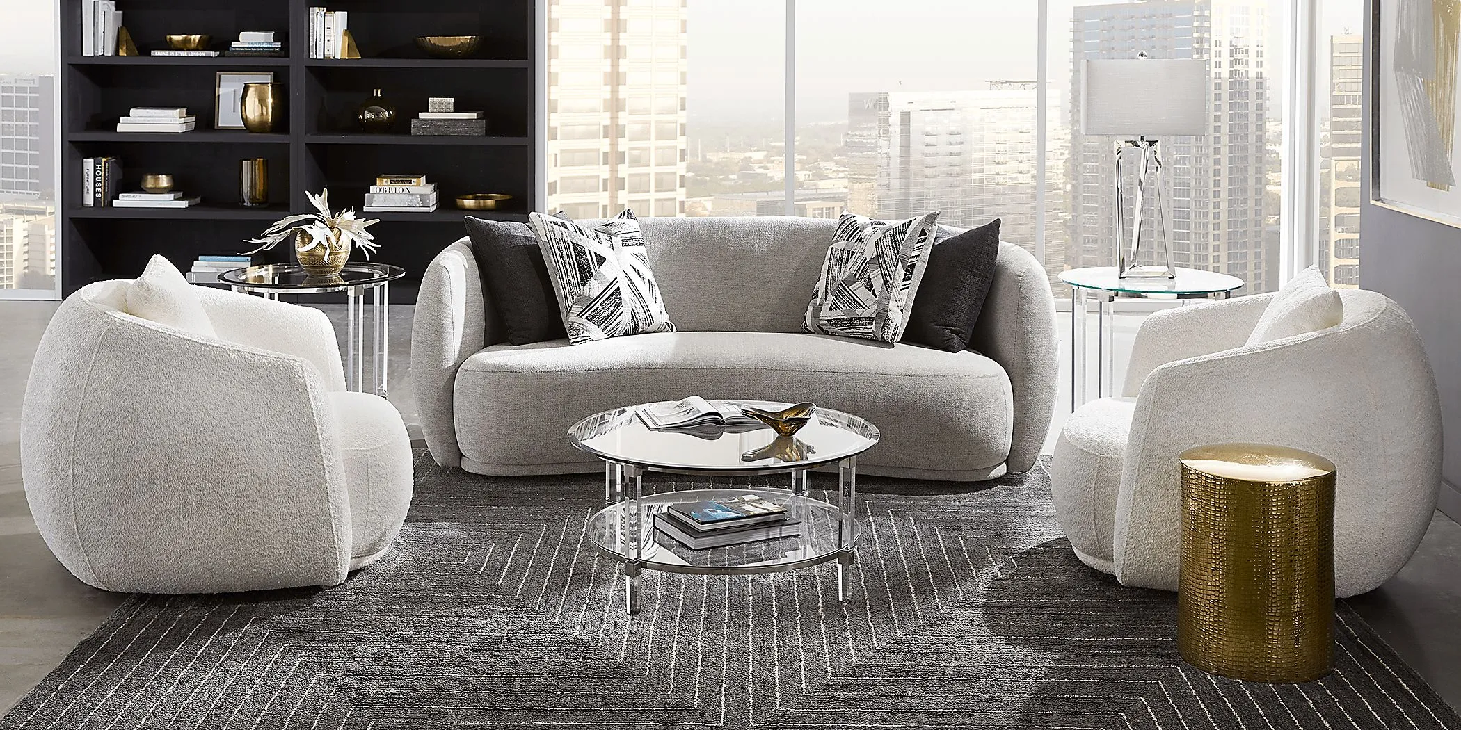 Soho Heights Gray 6 Pc Living Room