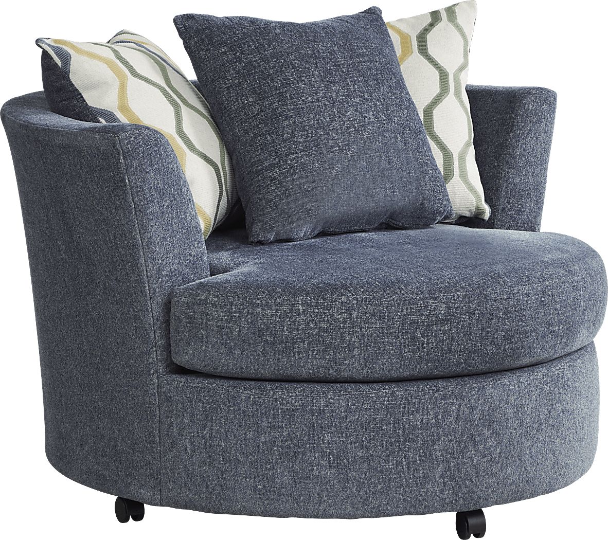 Briar Street Blue Swivel Accent Chair
