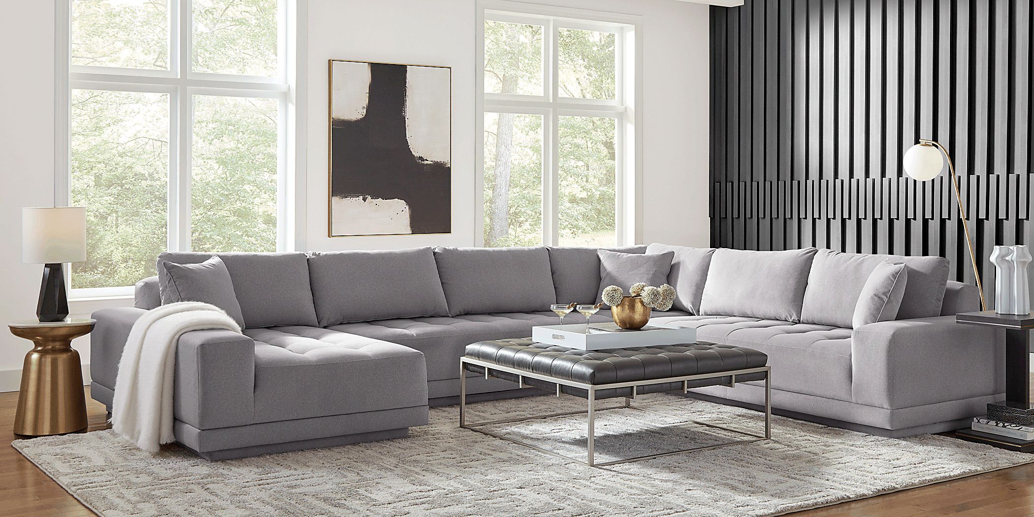 Milano Smoke 4 Pc Sectional