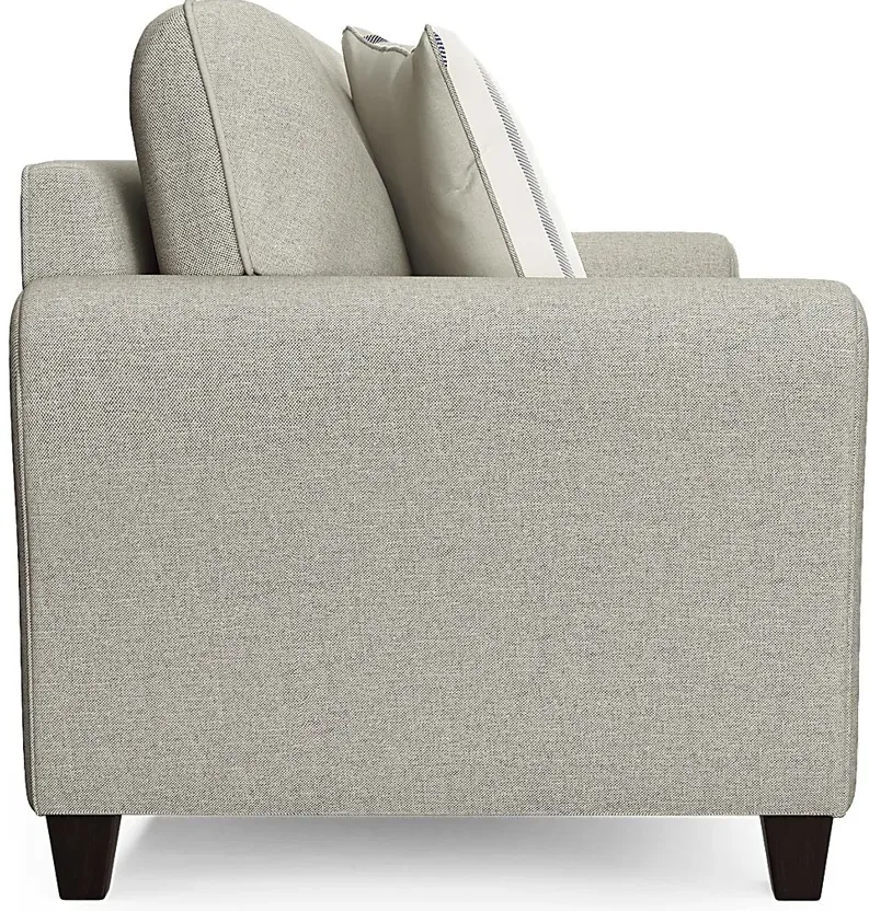 Beachfront Silver 7 Pc Living Room with Gel Foam Sleeper Sofa