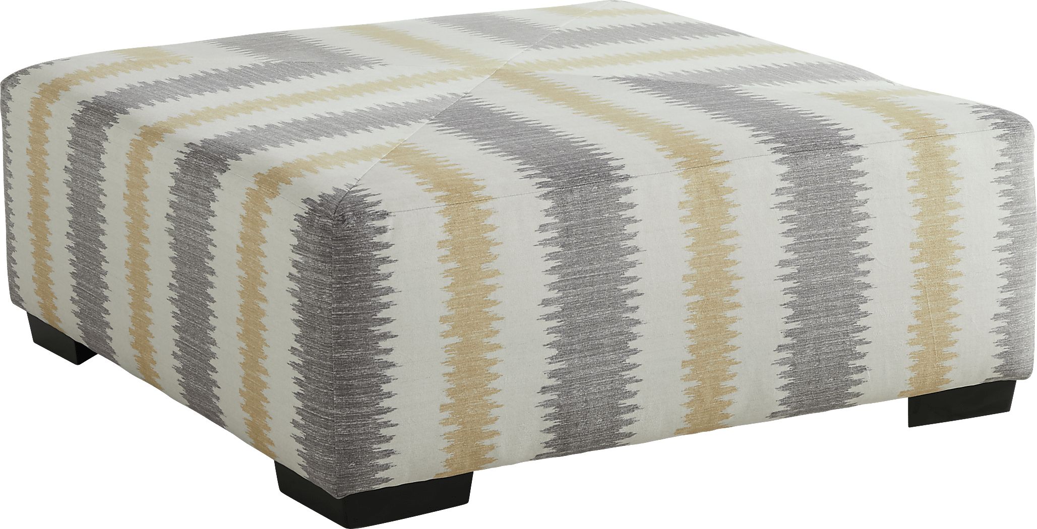 Robson Street Charcoal Ottoman