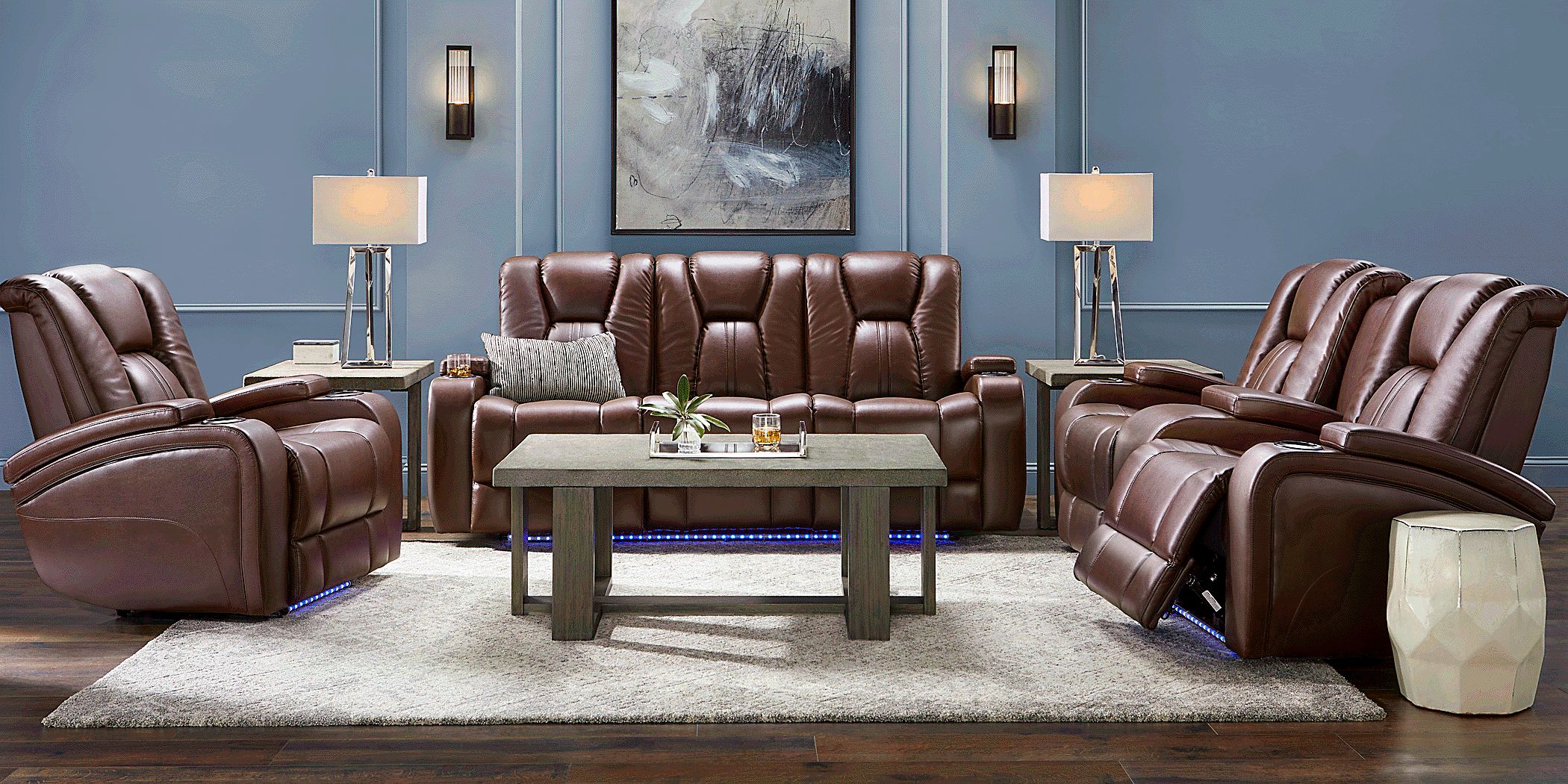 Kingvale Court Mocha 2 Pc Dual Power Reclining Living Room