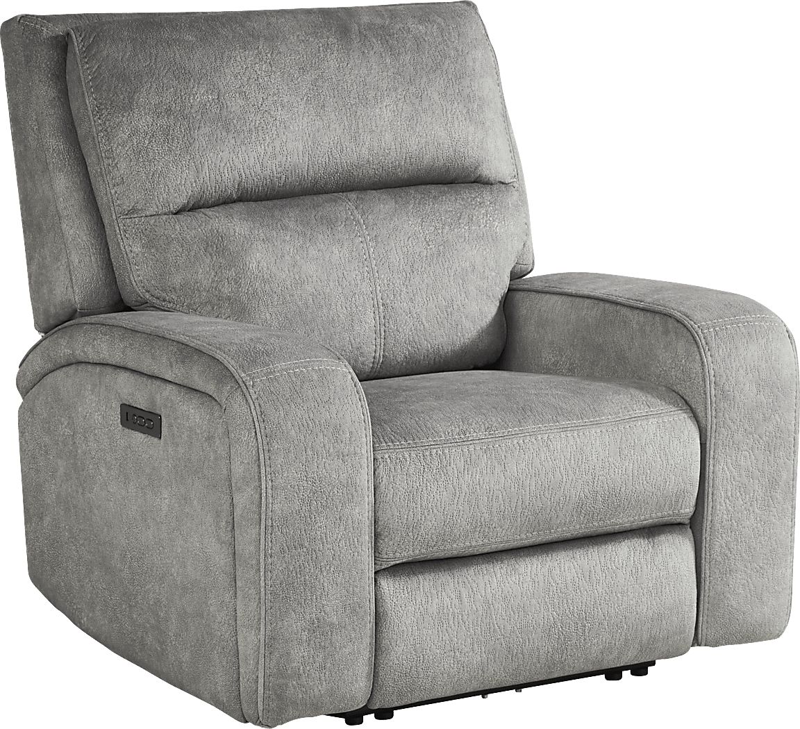 Leighton Gray Dual Power Recliner
