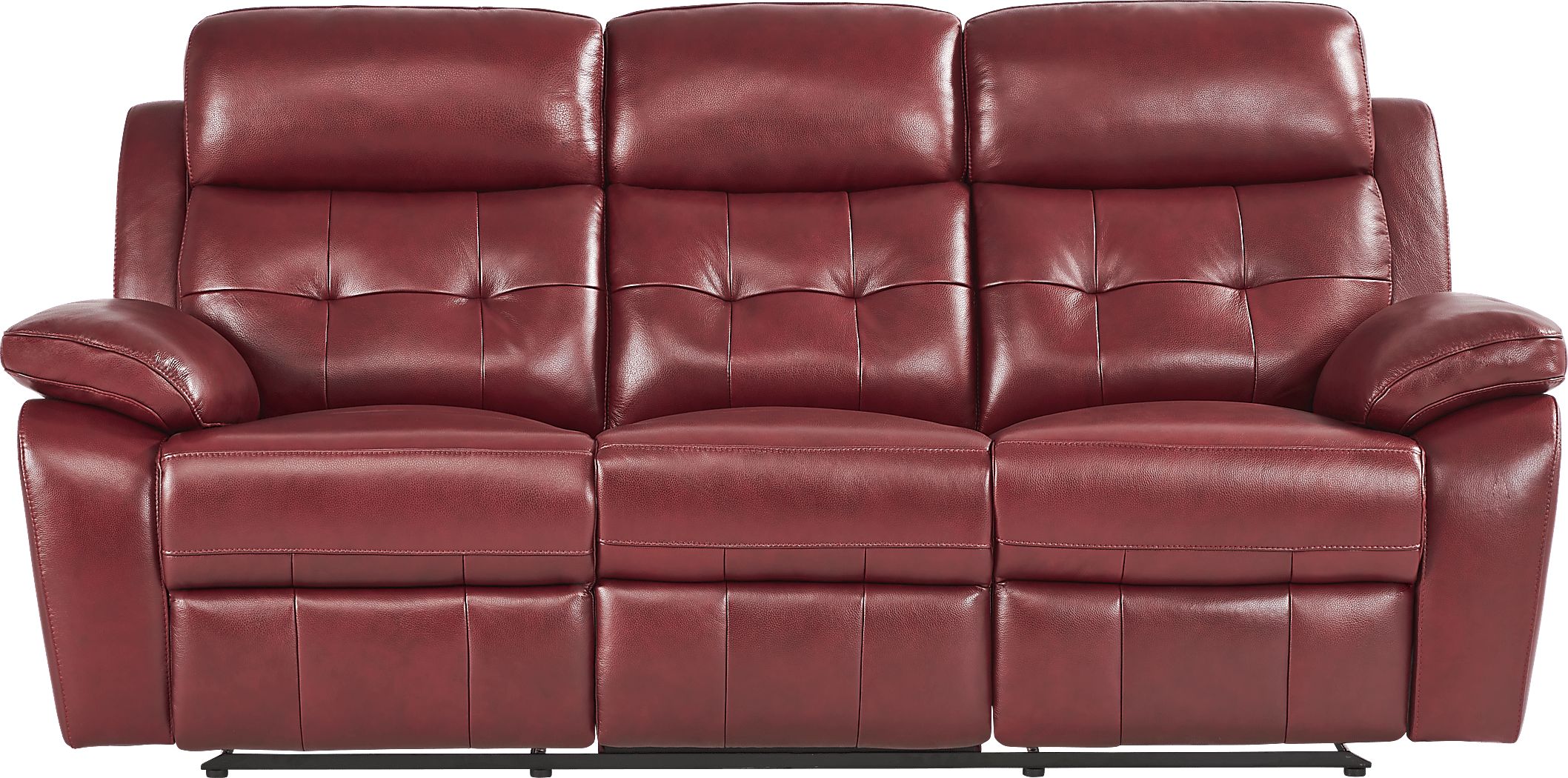 Antonin Red Leather Power Reclining Sofa