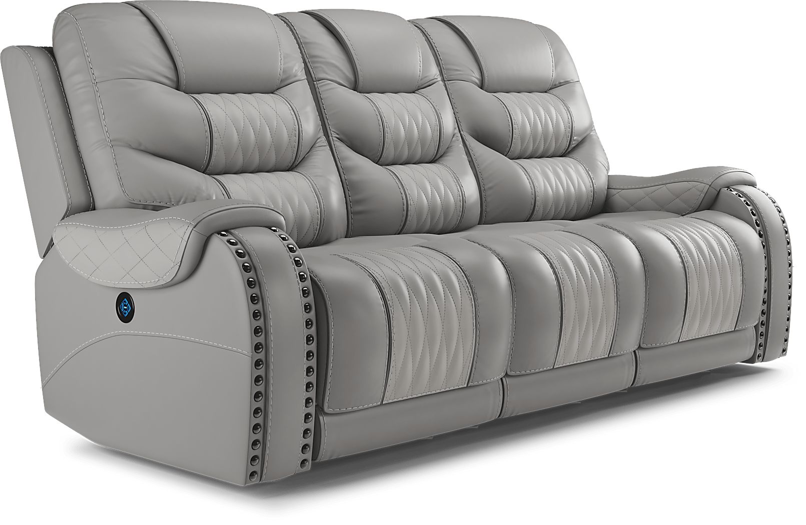 Eric Church Highway To Home Headliner Gray Leather Dual Power Reclining ...
