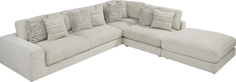 Cindy Crawford Home Monterey Park Off-White 4 Pc Sectional