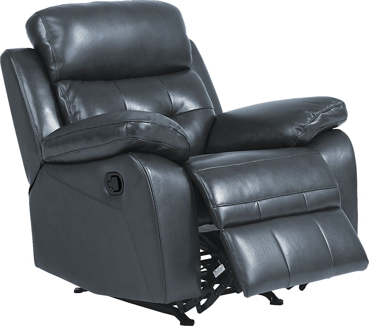Antonin Blue Leather Rocker Recliner