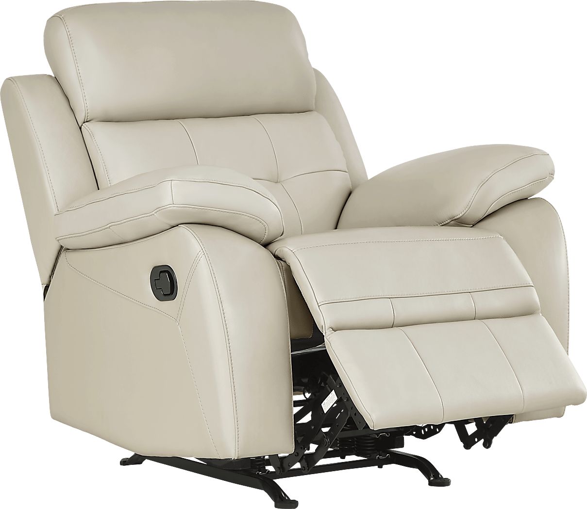 Antonin Beige Leather Rocker Recliner