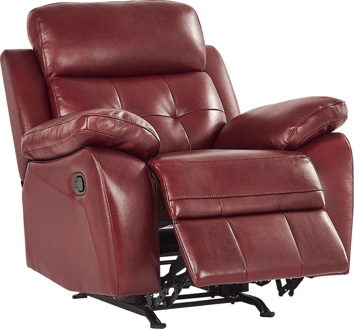 Antonin Red Leather Rocker Recliner
