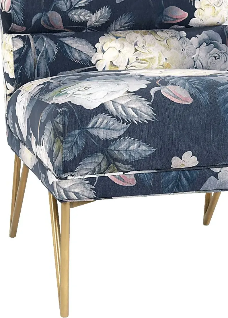 Nellie Elle Navy Accent Chair