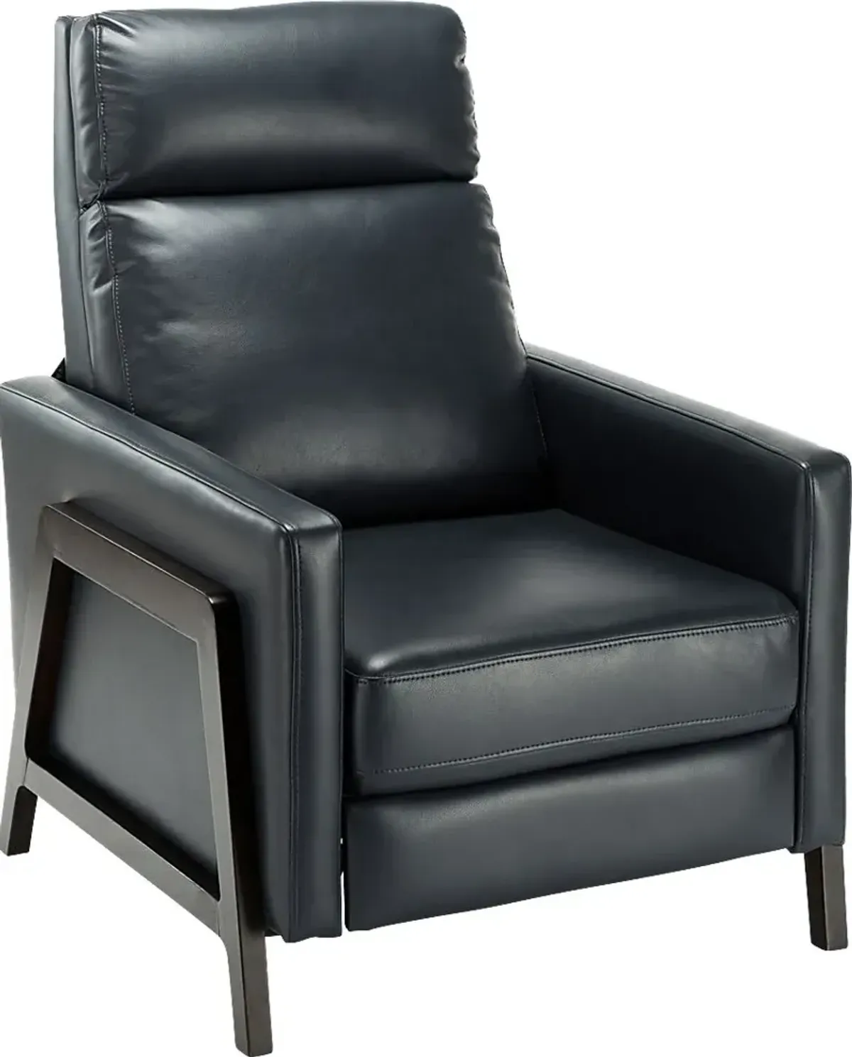 The Shaq Black Leather Recliner by Rooms To Go | Furniture.com