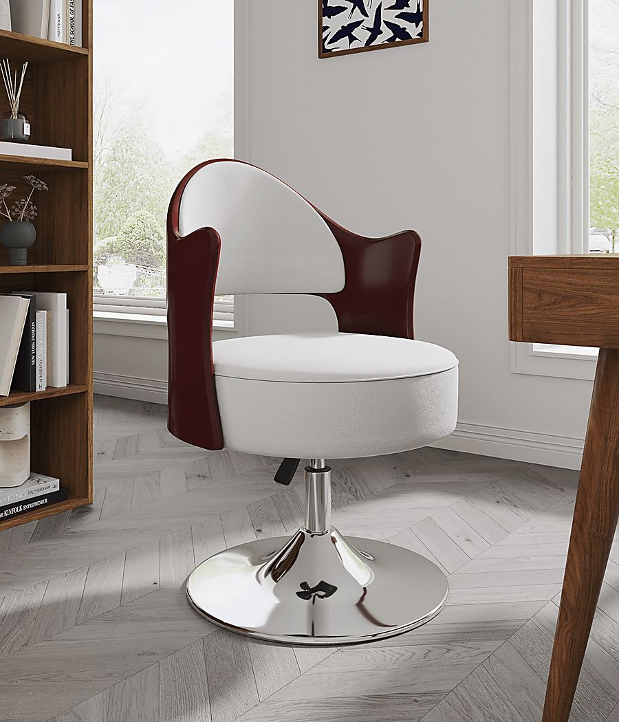 Wrightswood White Swivel Accent Chair