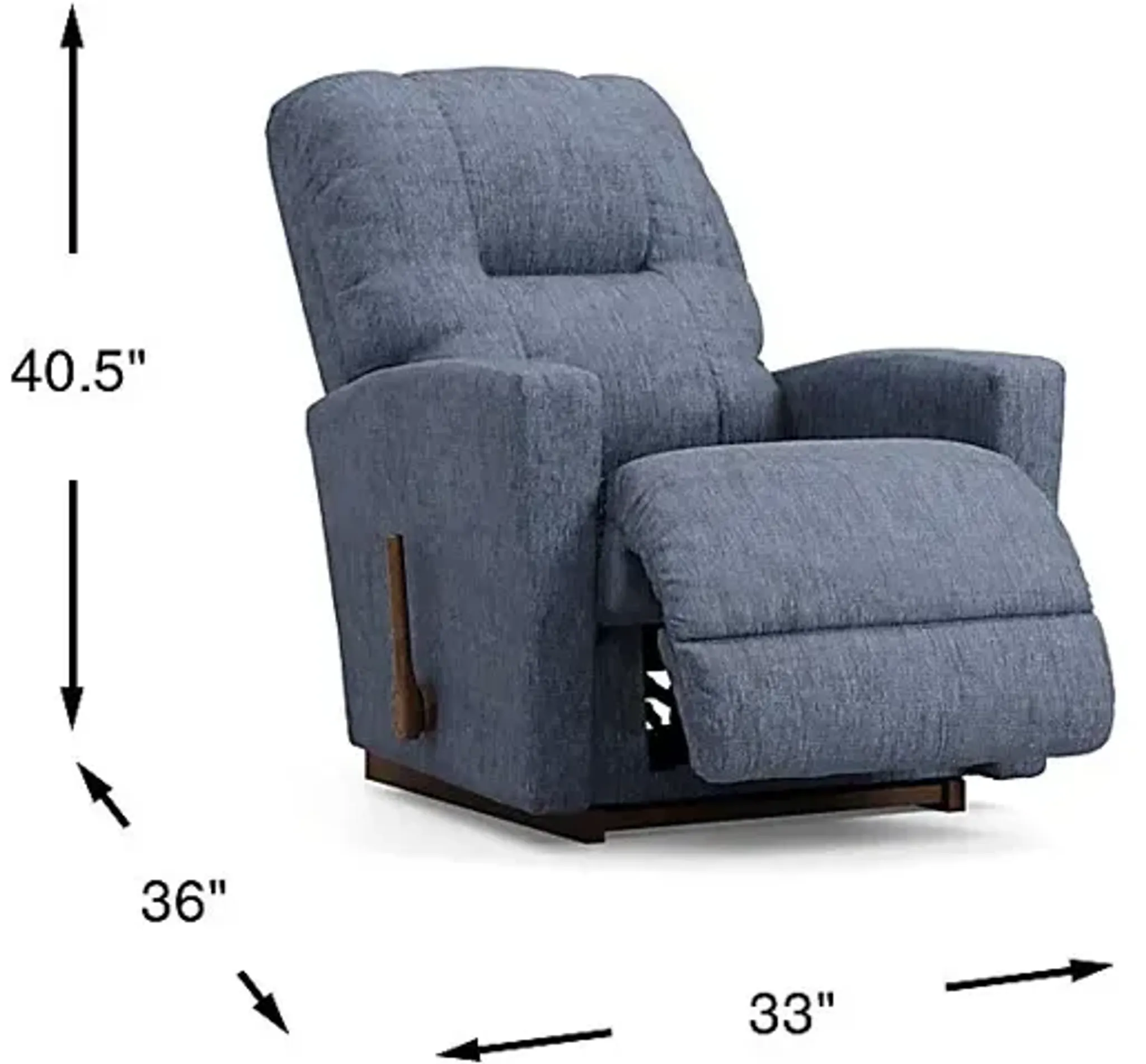 La-Z-Boy Casey I Blue Rocker Recliner | Furniture.com