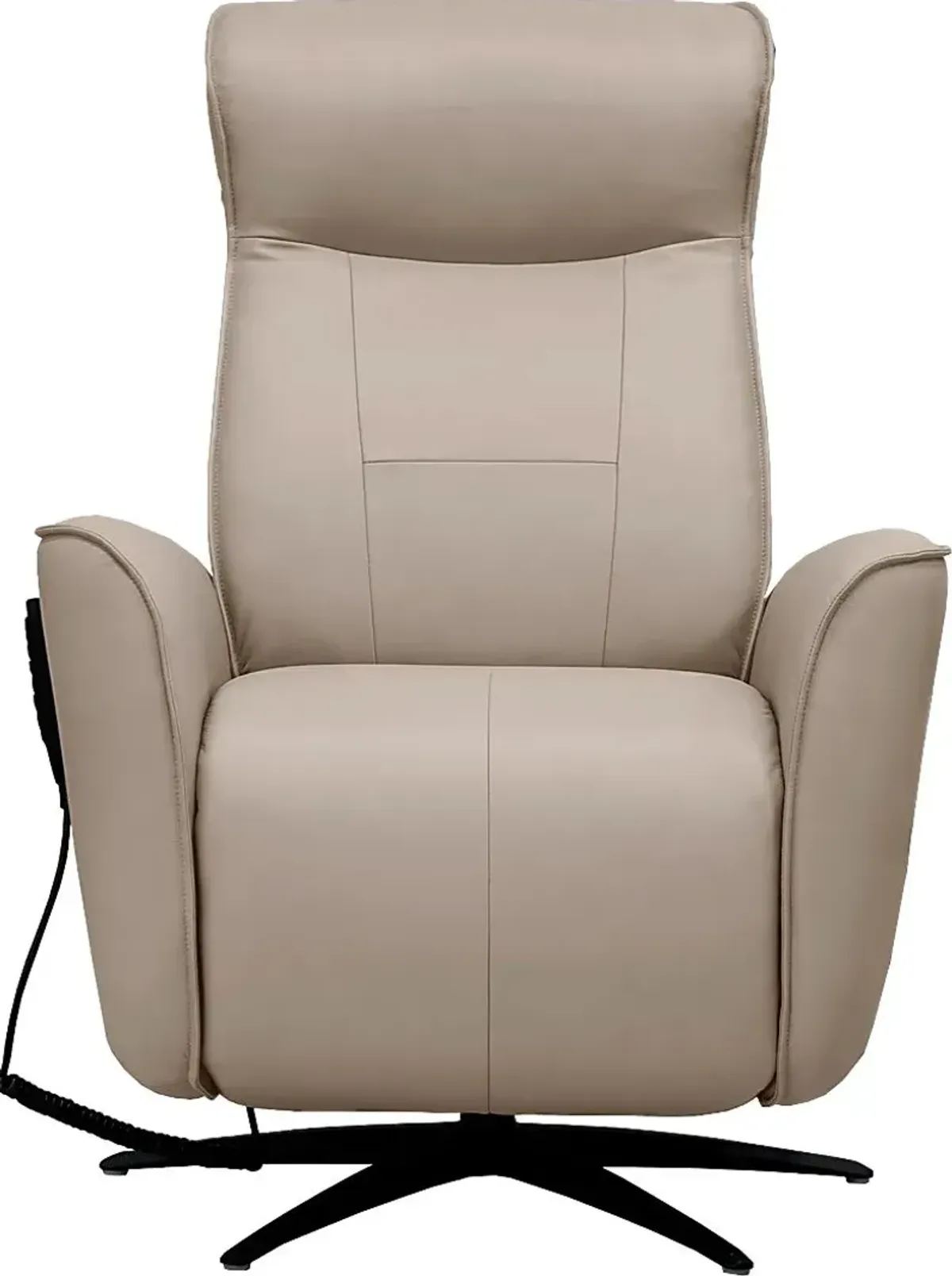 The Shaq Black Leather Recliner by Rooms To Go | Furniture.com