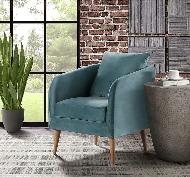 Maoki II Light Blue Accent Chair