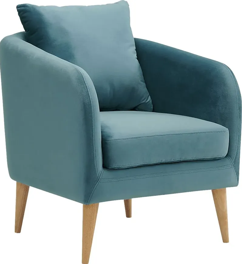 Maoki II Light Blue Accent Chair