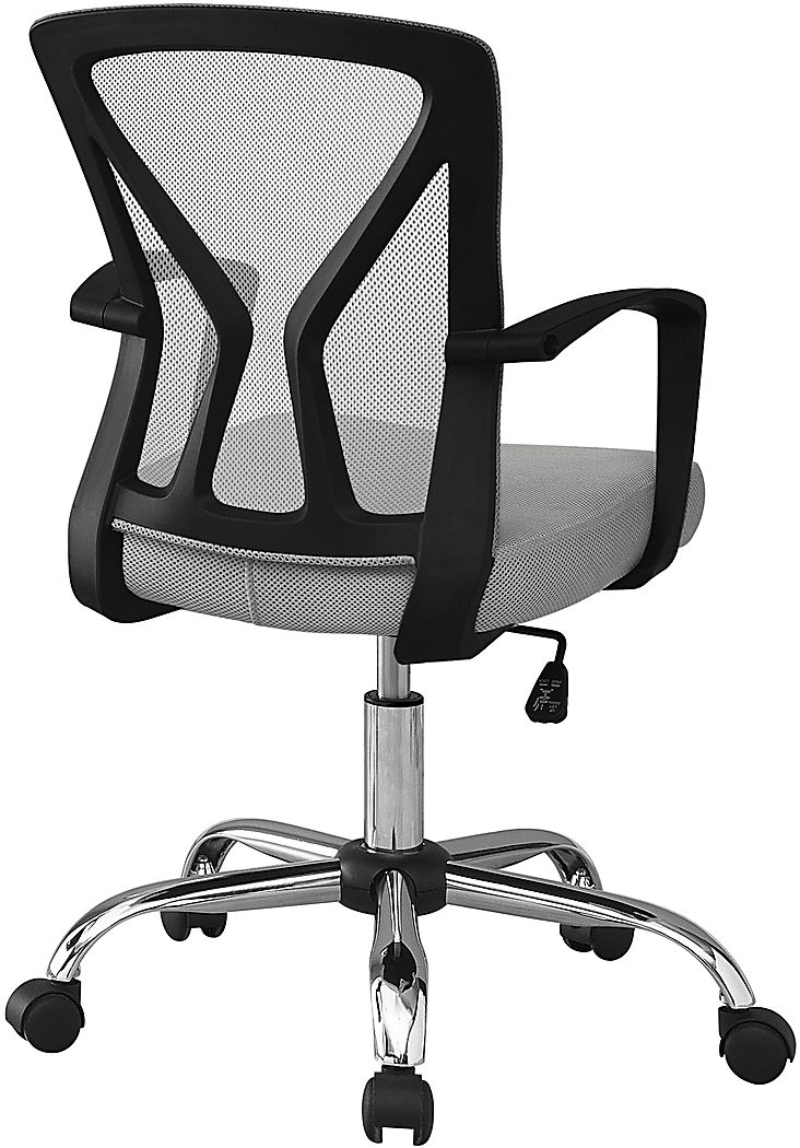 Woodwardia Gray Chrome Office Chair