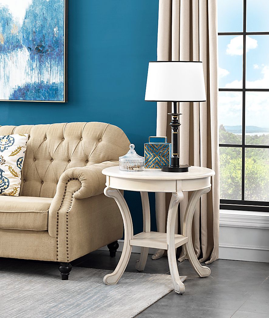 Riverine Cream Accent Table