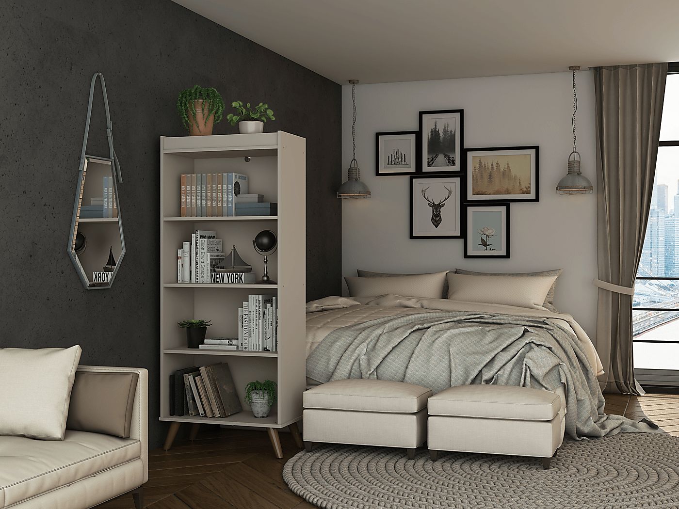 Chambliss Beige Office Set, 3 Pc