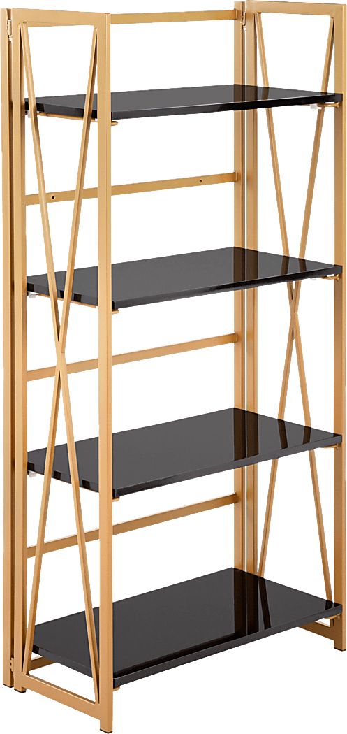 Moonbill Black Bookcase