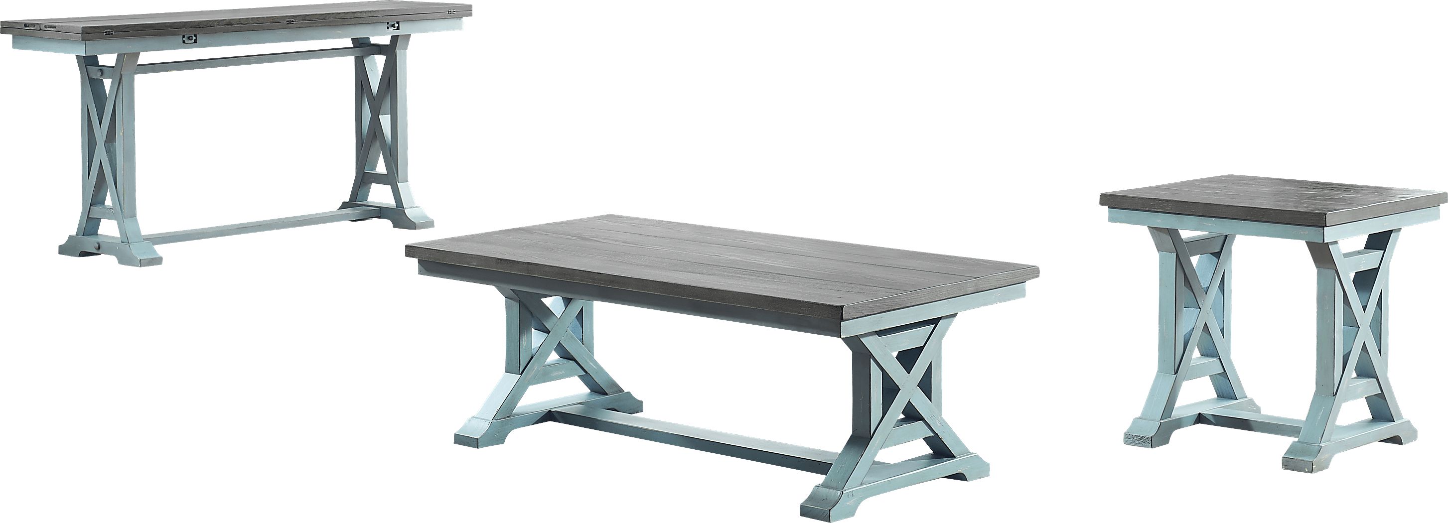 Grantland Blue Cocktail Table