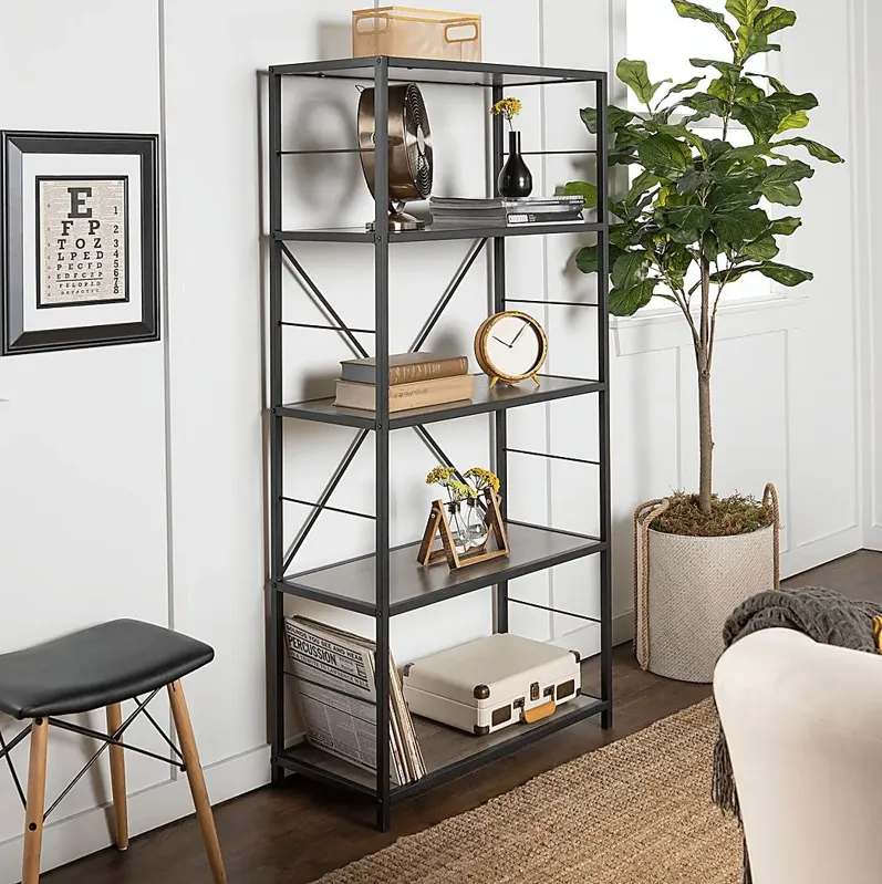 Alcott Gray Bookcase