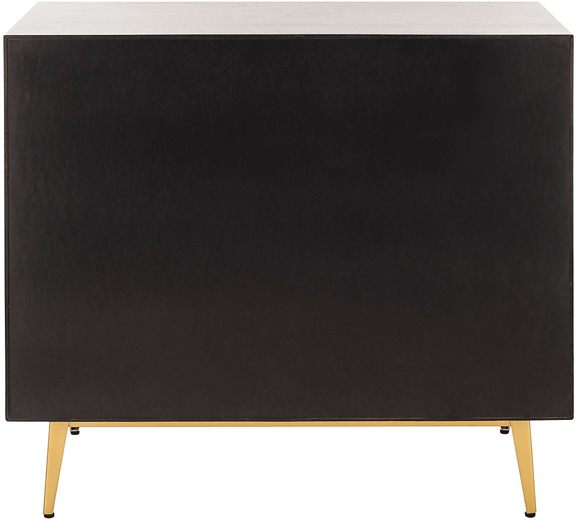 Mazyck Walnut Chevron Accent Cabinet